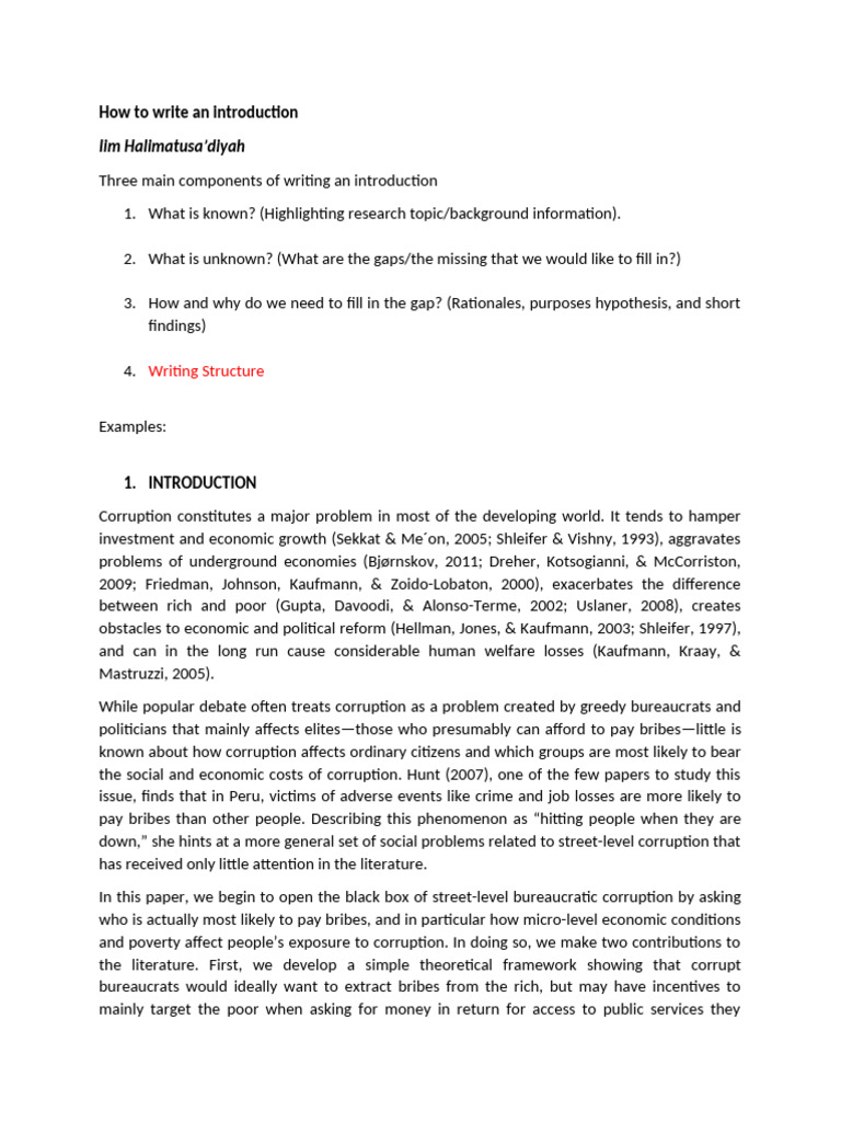 Examples of Introduction (1) | PDF