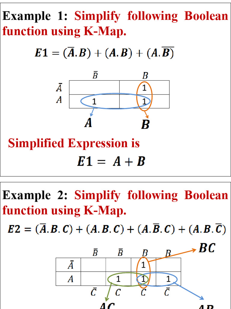 Solution of K Map Ex. Questions | PDF
