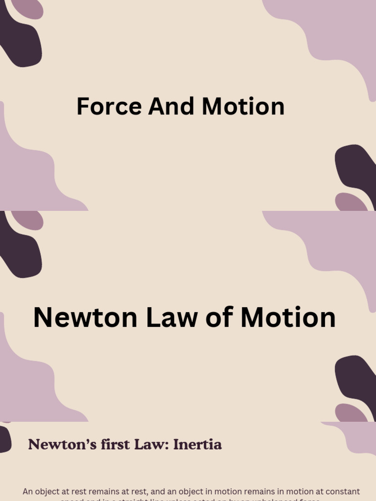 Force-And-Motion | PDF