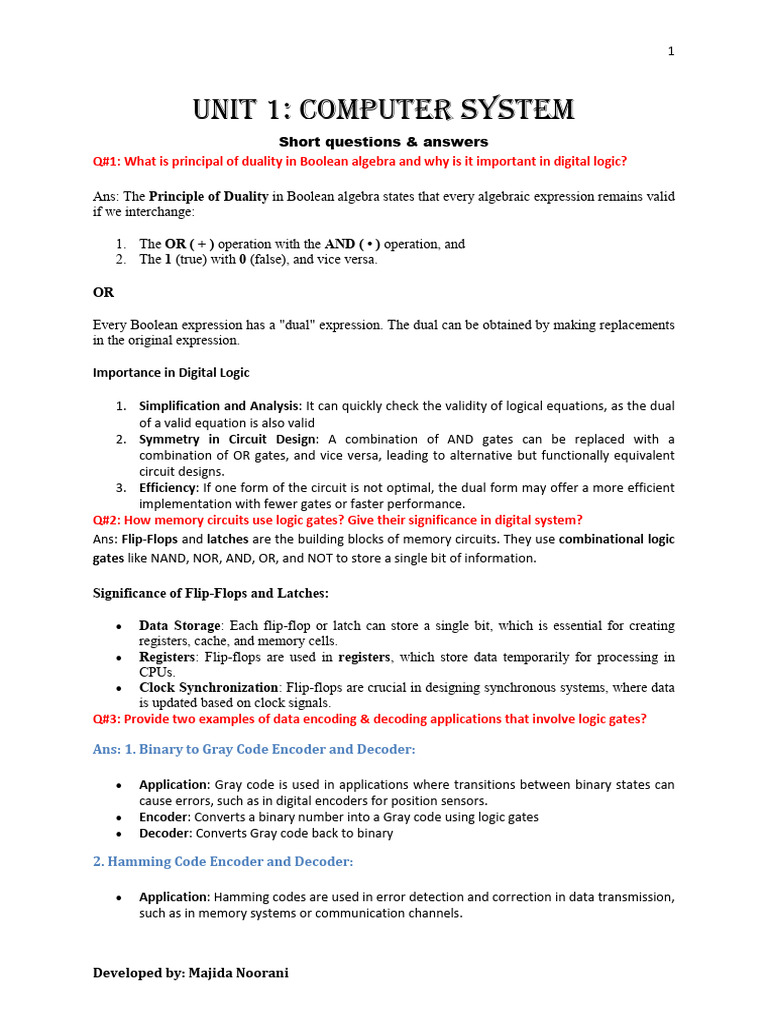 Notes Unit1 Computer Sci Pdf