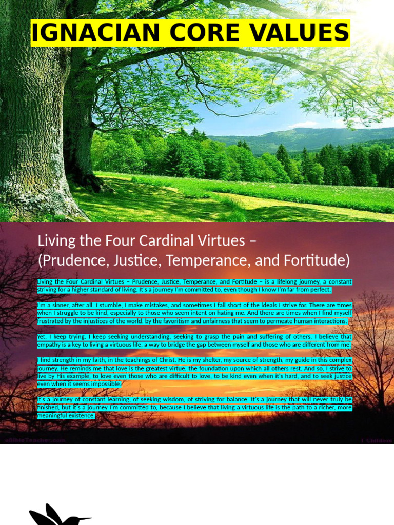 Activity 2 - "Living The Four Cardinal Virtues" | PDF