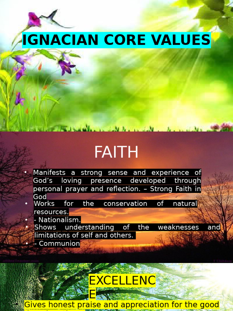 Activity 1 - Ignacian Core Values | PDF