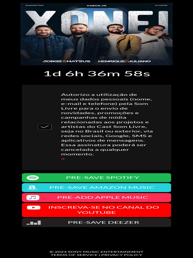 Jorge & Mateus, Henrique & Juliano - Xonei | PDF