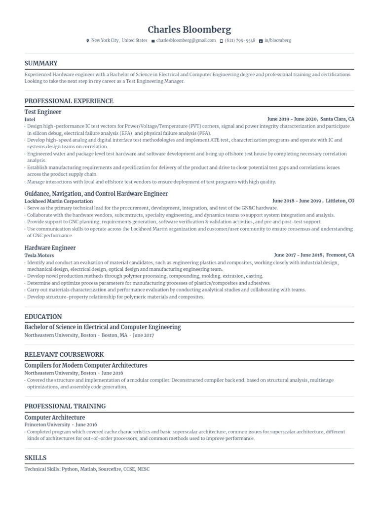 Senior Test Engineer | PDF