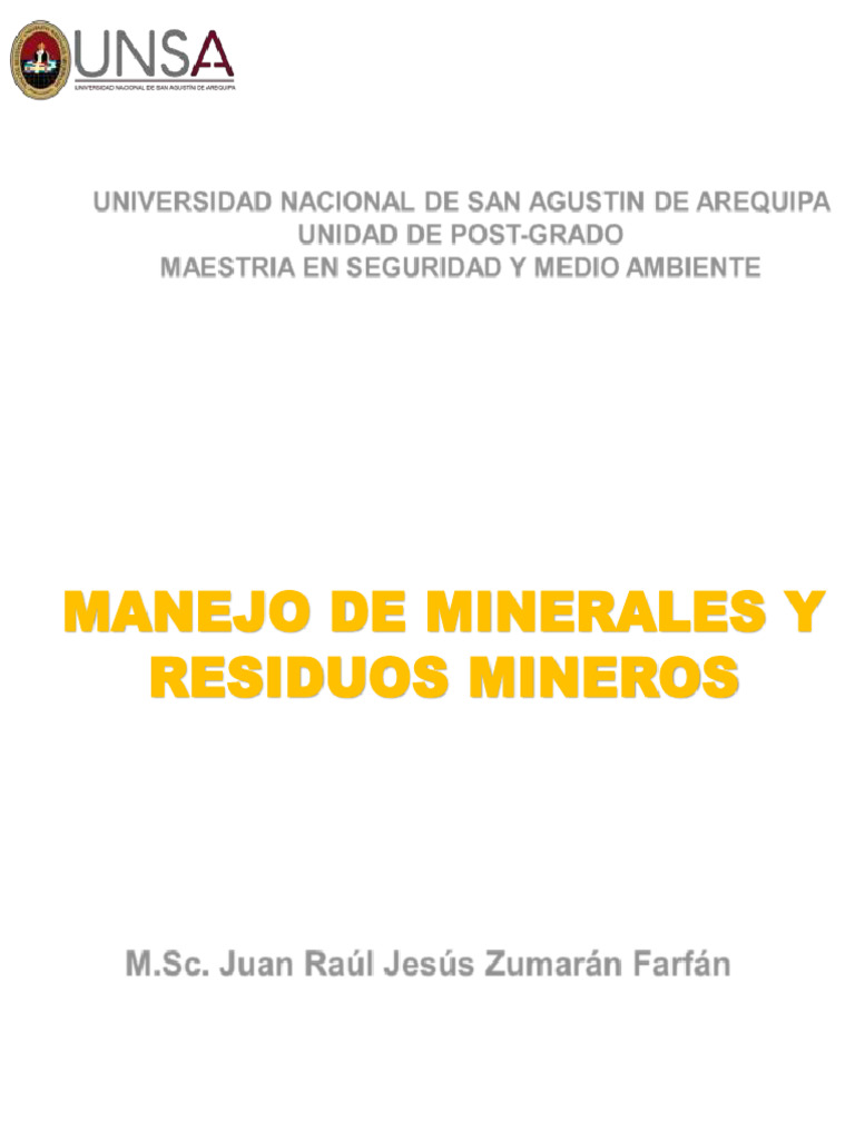 6.2 Manejo Residuos y Minerales | PDF