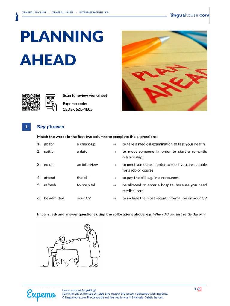 Planning Ahead British English Teacher B1 B2 | PDF