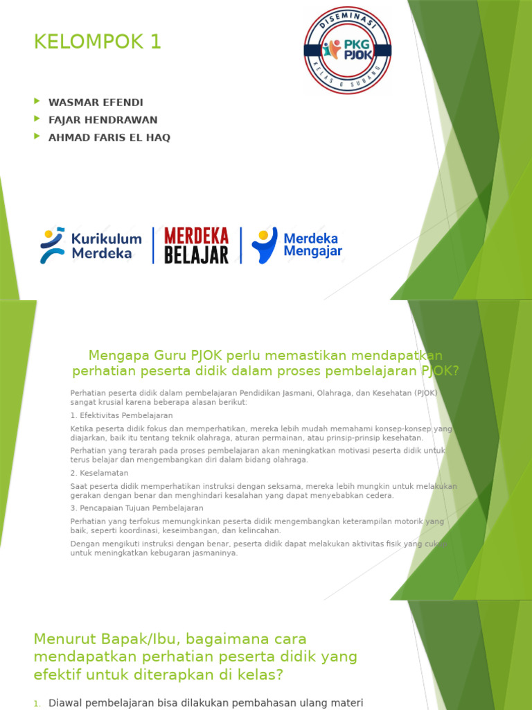 PKG PJOK Kelas 6 | PDF