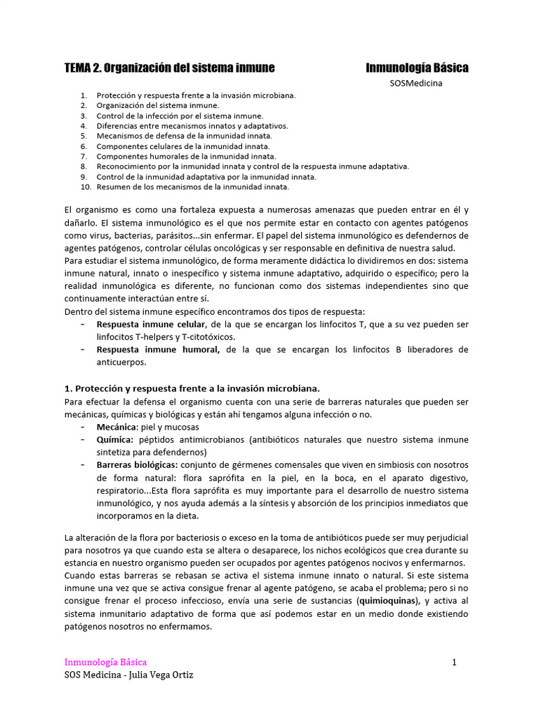 Inmuno 2 | PDF | Sistema inmune | Sistema inmune innato