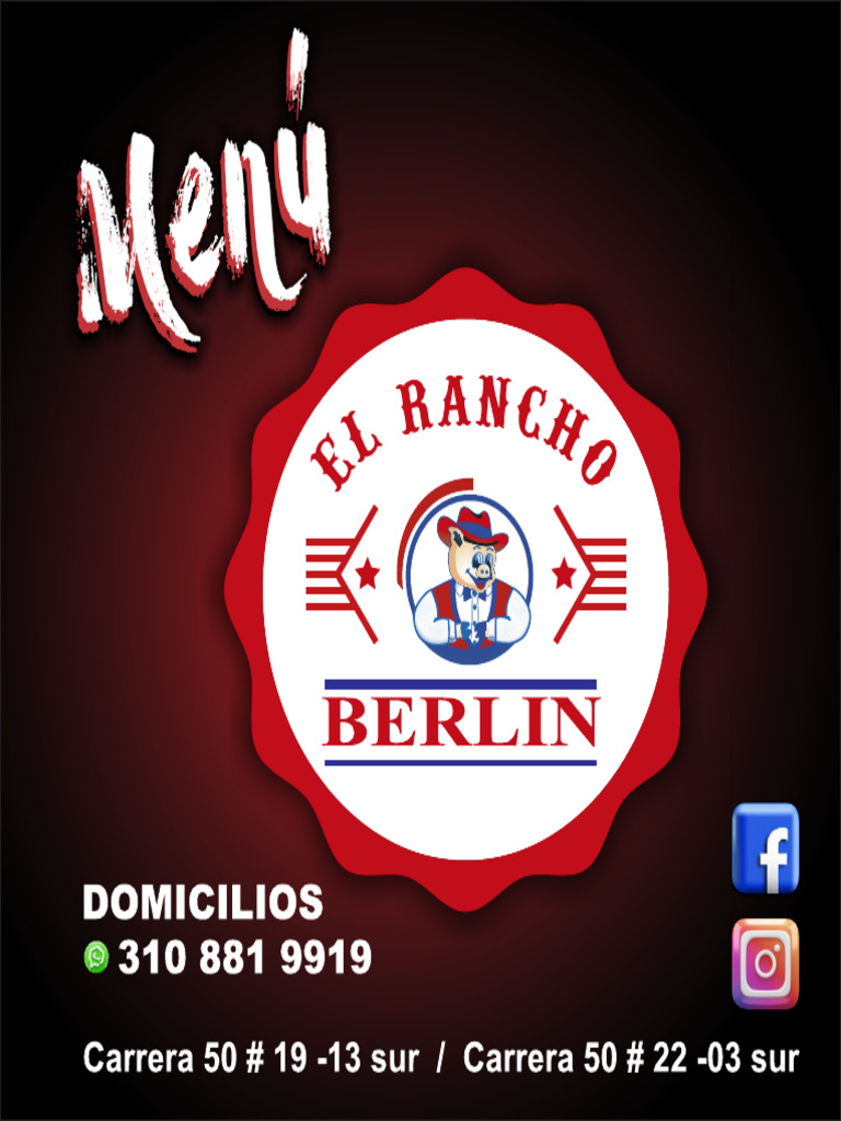 Menu El Rancho 14 Septiembre 2024 | PDF