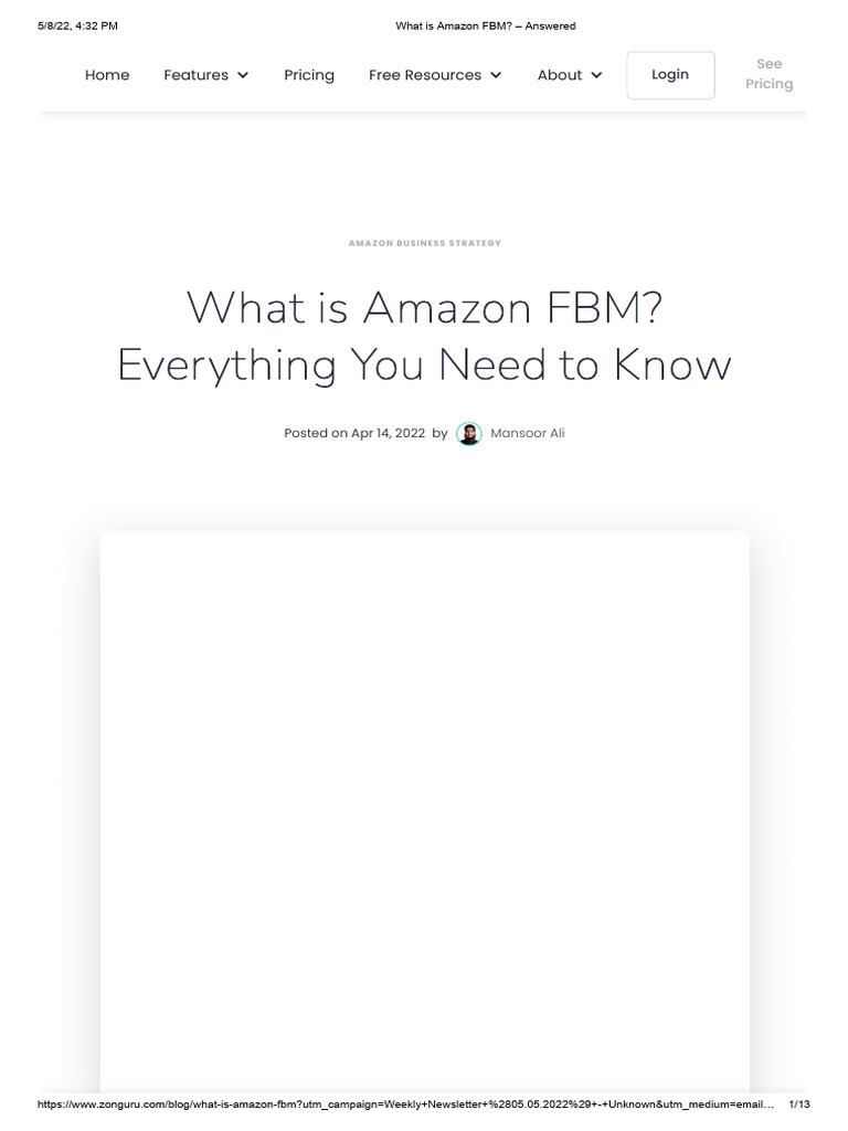 What Is Amazon FBM - Answered | PDF