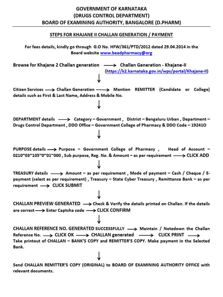 K2 Challan Payment | PDF