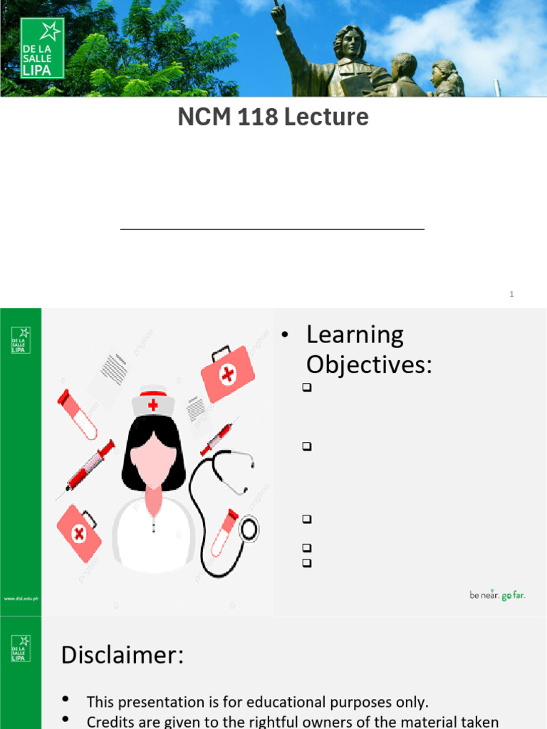 NCM 118 Lecture: Introduction To Critical Care | PDF