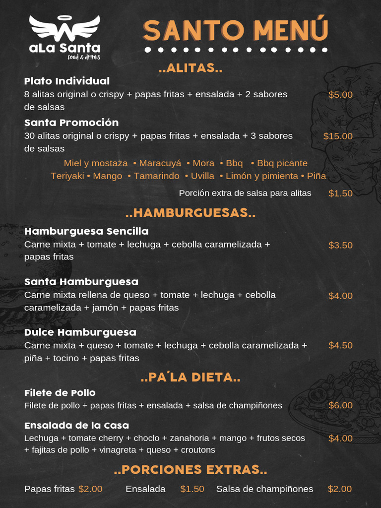Menú ALA SANTA | PDF
