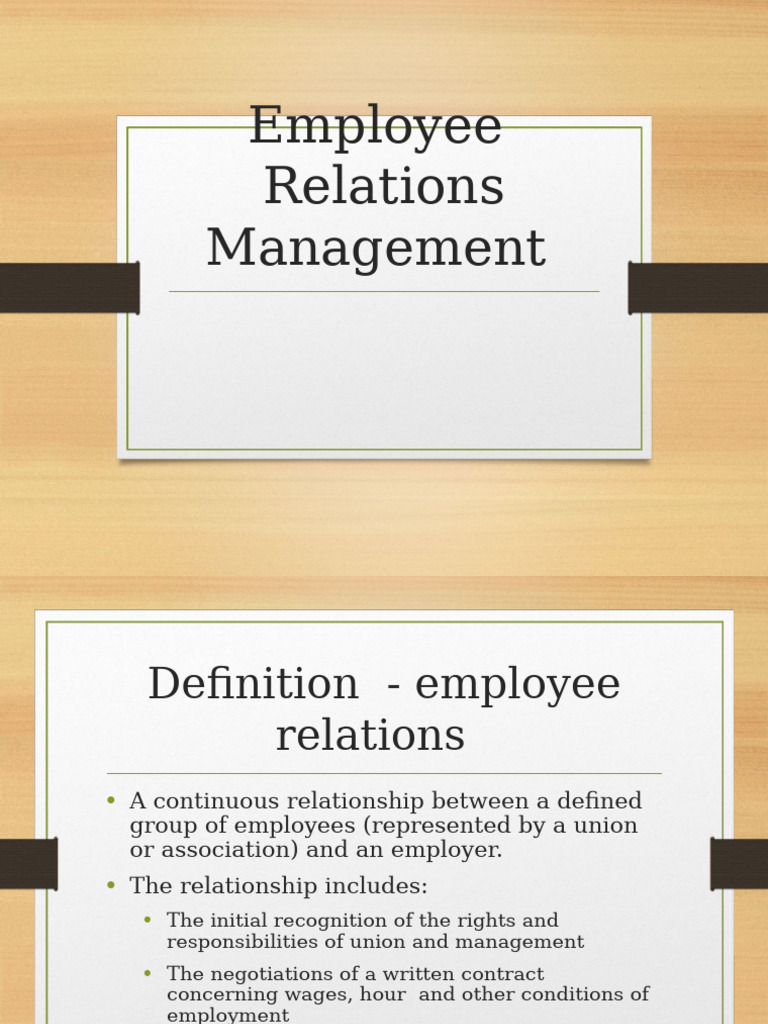 Employee Relations | PDF