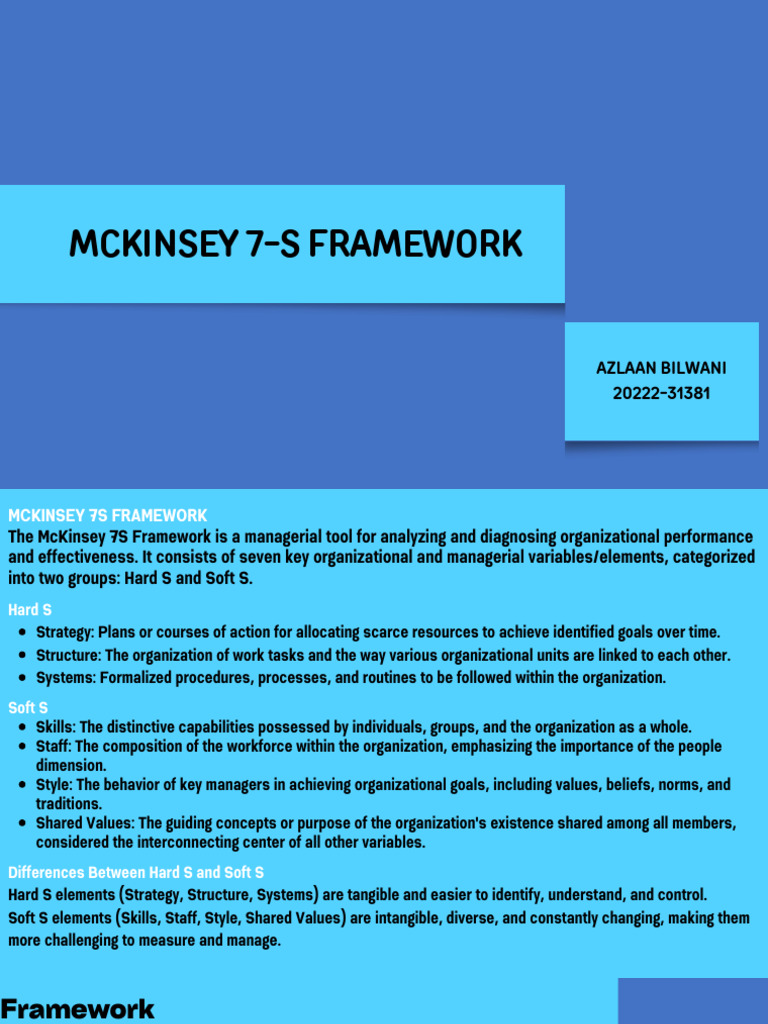 Strategic Management 7S Framework | PDF