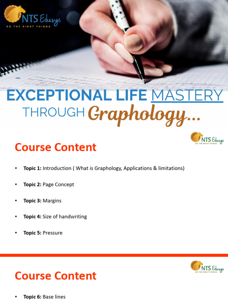Graphology Notes DAY 1 30-1 | PDF | Graphology | Psychology