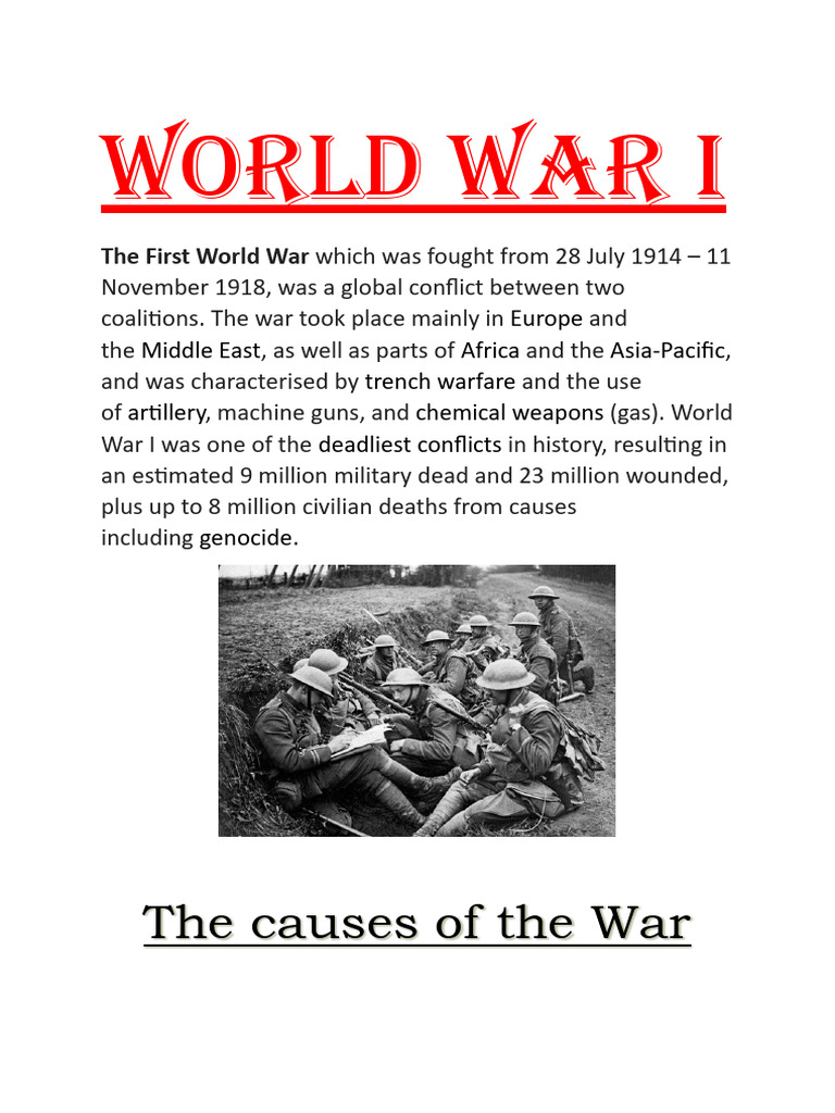 WORLD WAR 1 | PDF