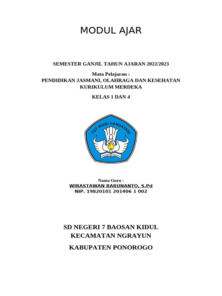 COVER MODUL AJAR | PDF