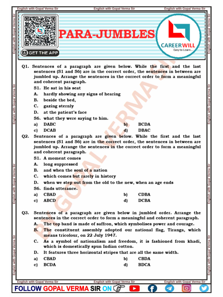 019 Comp Parajumble PDF - Crwill | PDF