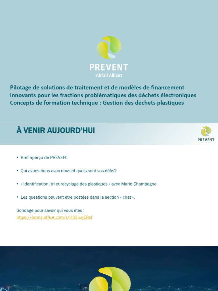PREVENT Formation Nov 2021 Gestion Des Dechets Plastiques | PDF