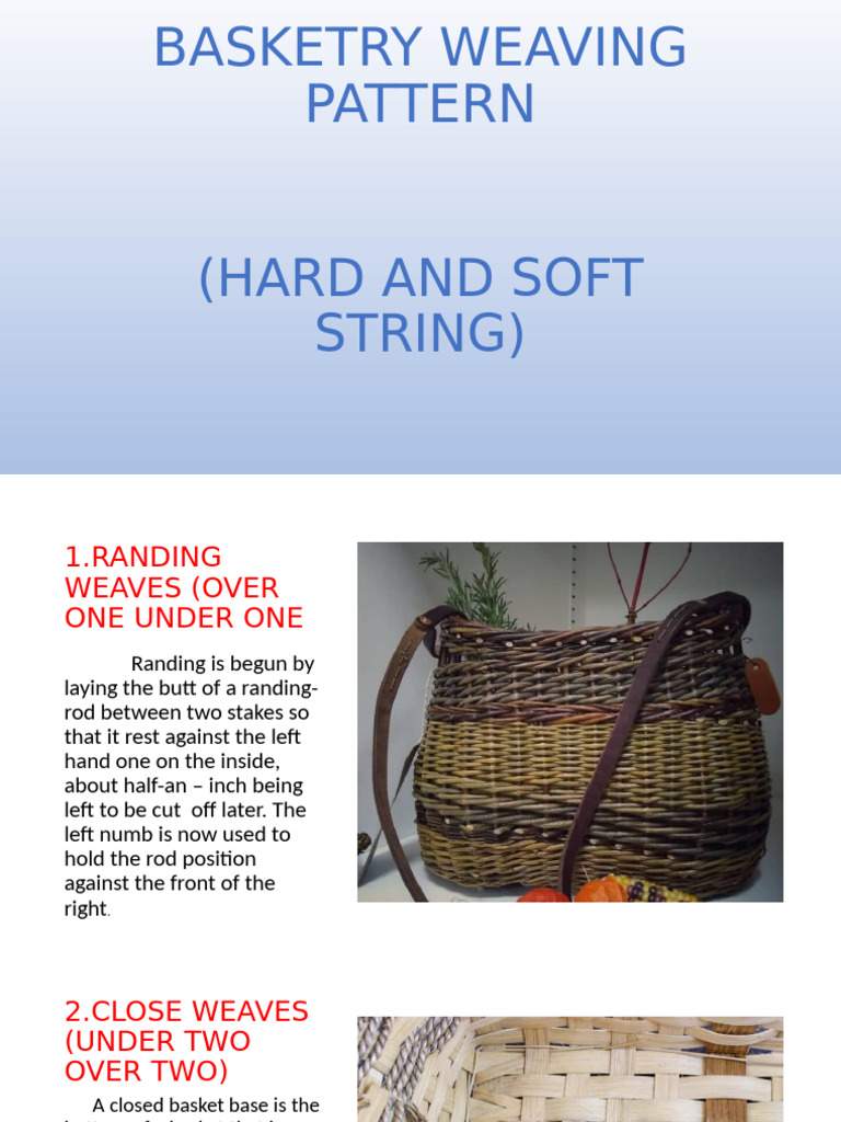 Basketry Weaving Pattern 220809080154 d6103d24 | PDF