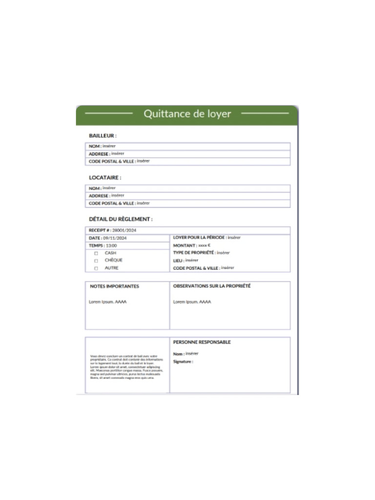 Contrat Quittance 2 | PDF