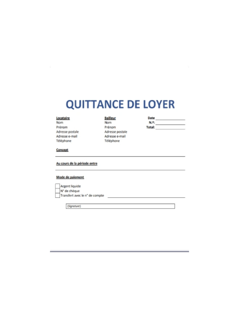 contrat quittance 1 | PDF
