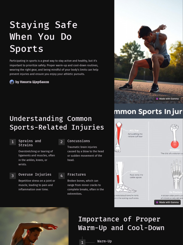 Staying Safe When You Do Sports | PDF