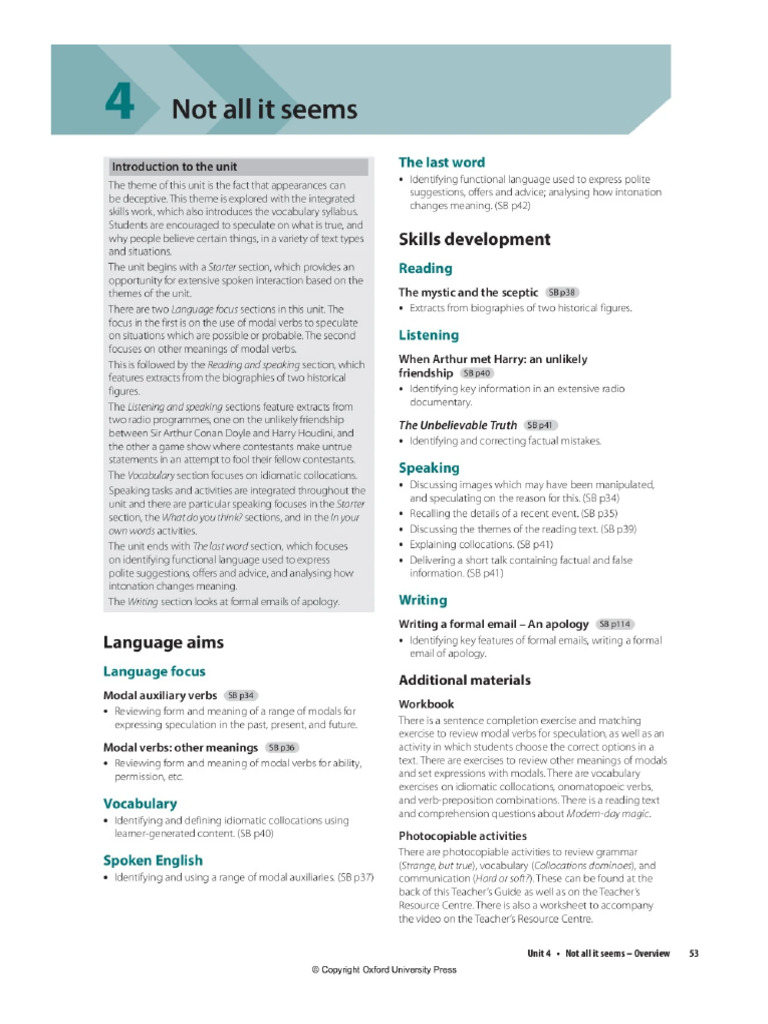 Headway 5e Advanced Teachers Guide Tema4 | PDF