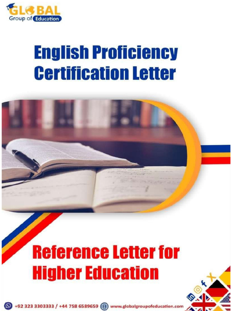 English Proficiency Letter and Reference Letter | PDF
