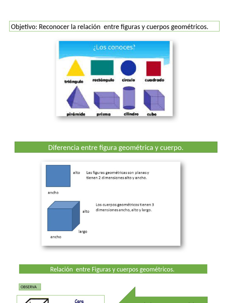 Relación Entre Cuerpo y Figura Geometrica | PDF