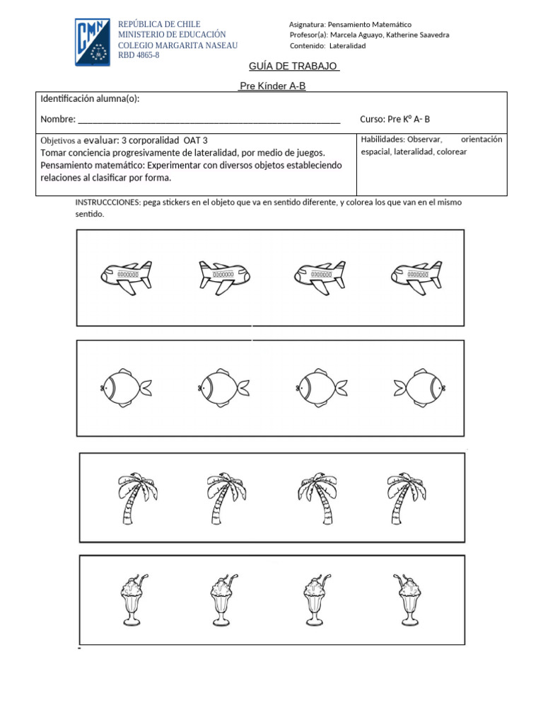 guía prekinder (1) | PDF