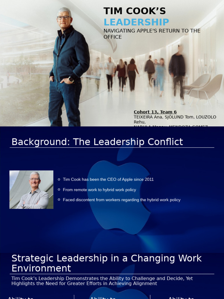 Tim Cook's Leadership in Hybrid Work | PDF | Leadership | Apple Inc.