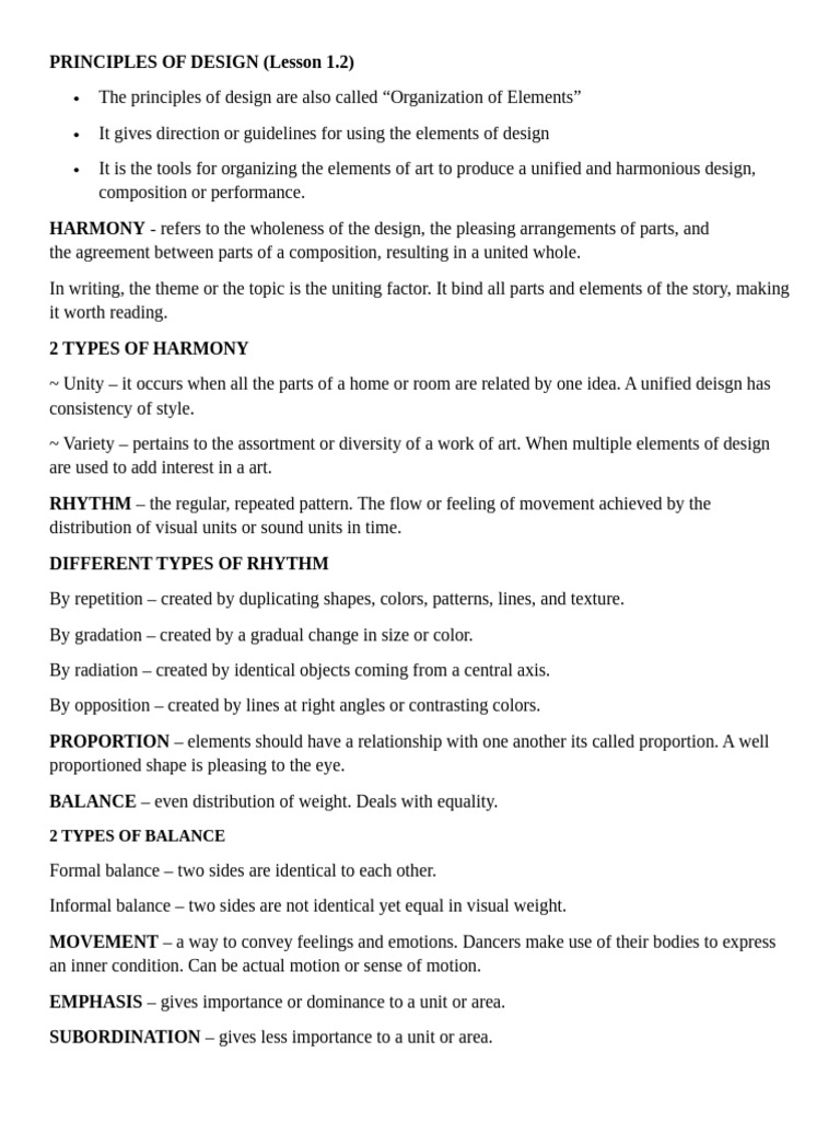 PRINCIPLES OF DESIGN | PDF