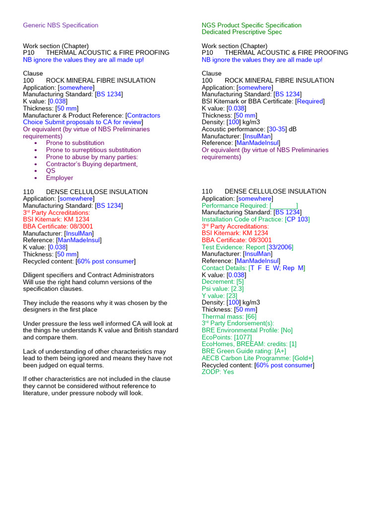 GBE Generic V Prescriptive Specification | PDF | Specification ...