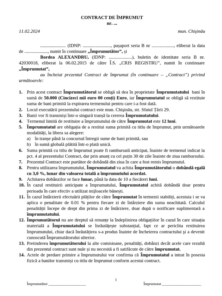 MODEL N Contract | PDF