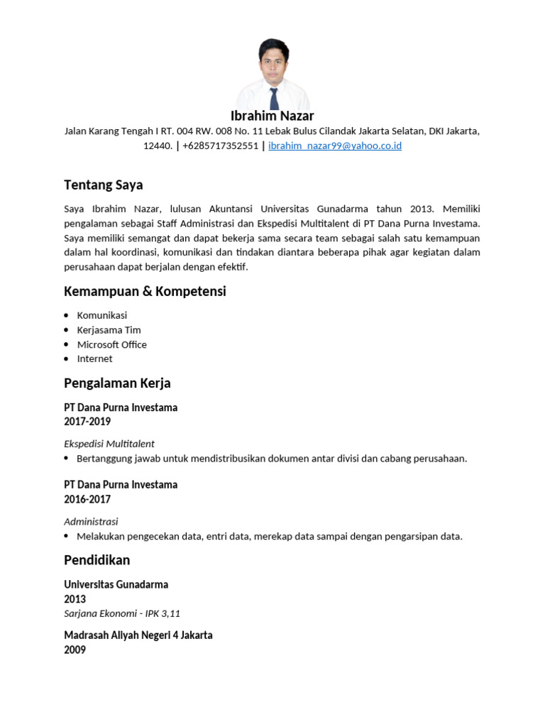 CV Ats Baim | PDF