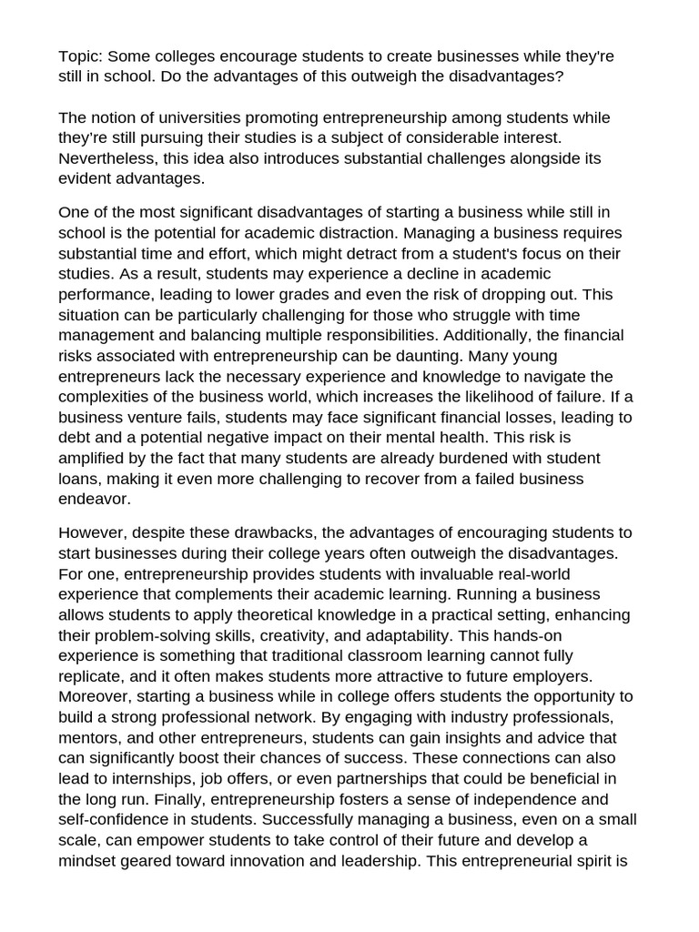 Adv & Disadv 2 | PDF