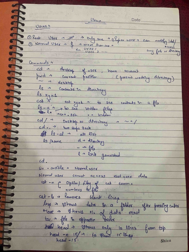 Linux Handwritten | PDF