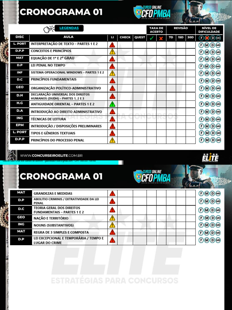 Cronograma 01 Cfo - Atualizado (1)-Mesclado | PDF