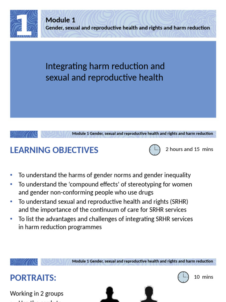 Module 1 - Gender Sexual and Reproductive Health and Rights and Harm Reduction | PDF