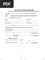 SAFA Player Registration Form 2020/2021 | PDF | Identity Document ...