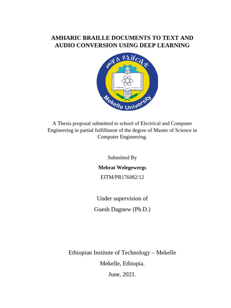 Braille Documents - Mebrat - Edited | PDF