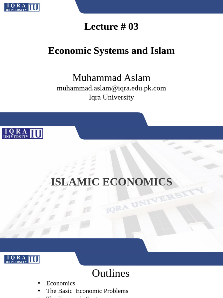 Lecture 3 Islamic Economics IBF | PDF