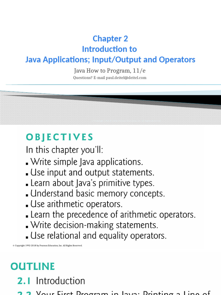Ch02 Slides JHTP11 | PDF