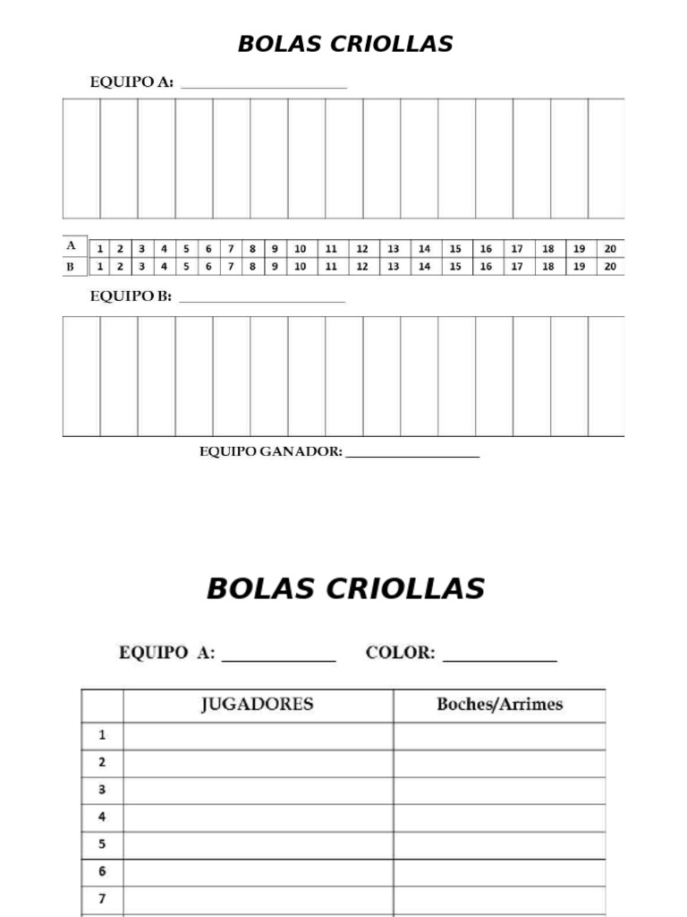 Bolas Criollas | PDF