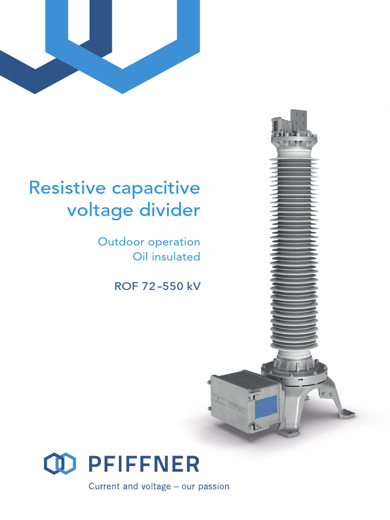Pfiffner Resistive Capacitive Voltage Divider Produktprospekt - HS-ROF ...