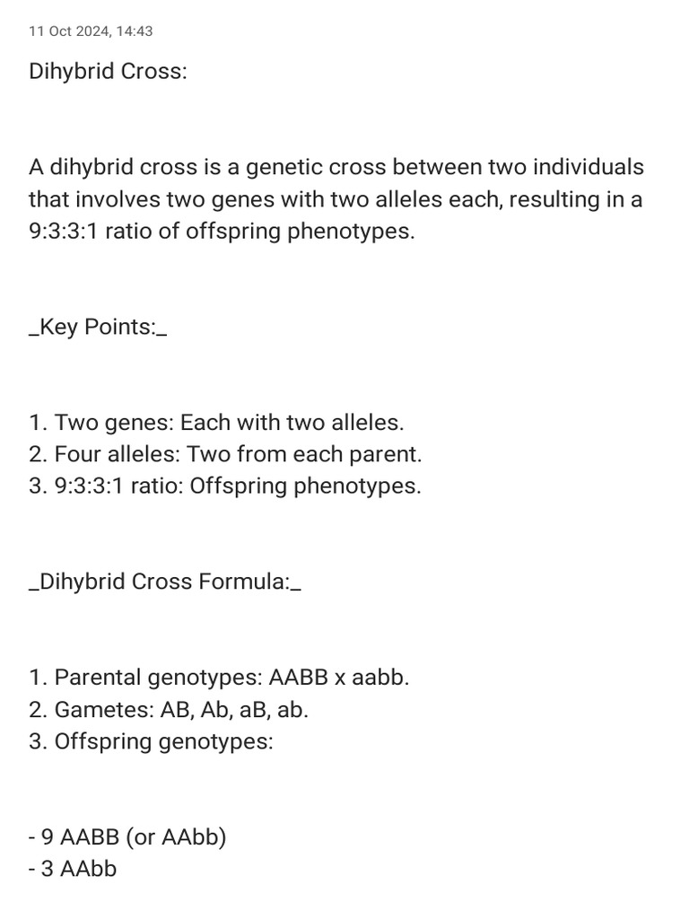 Crosses in Biology | PDF