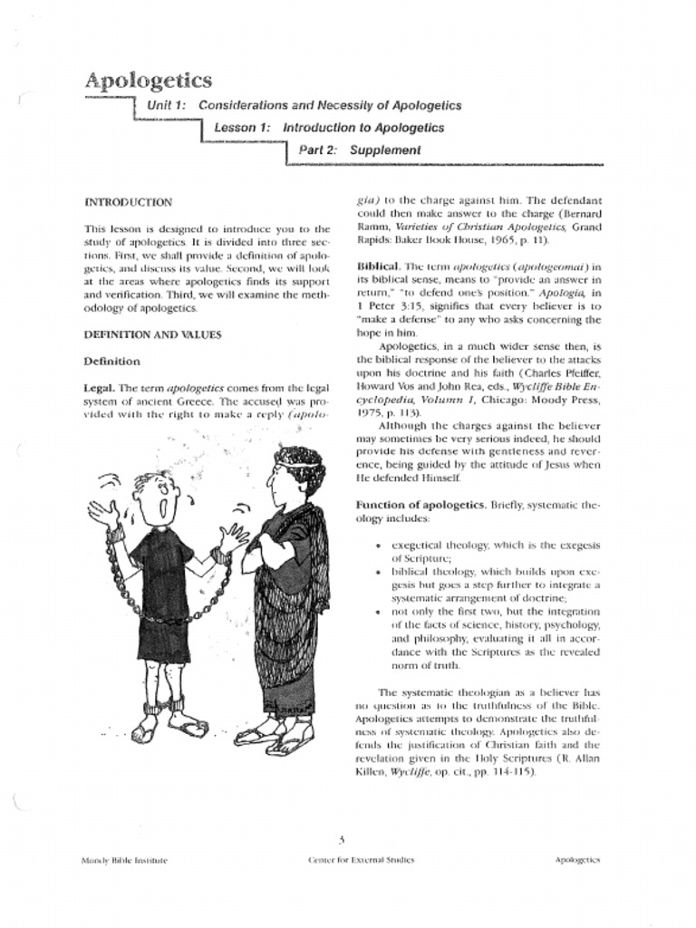 Apologetics 11 Handout Lesson 1 Handout | PDF