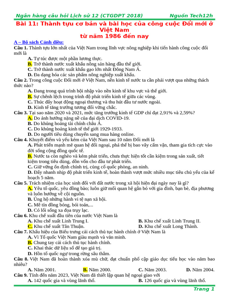 Bài 11 - S 12 - Tech12h | PDF